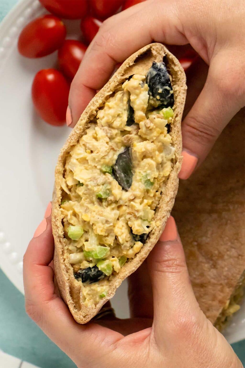Easy Mashed Chickpea Salad