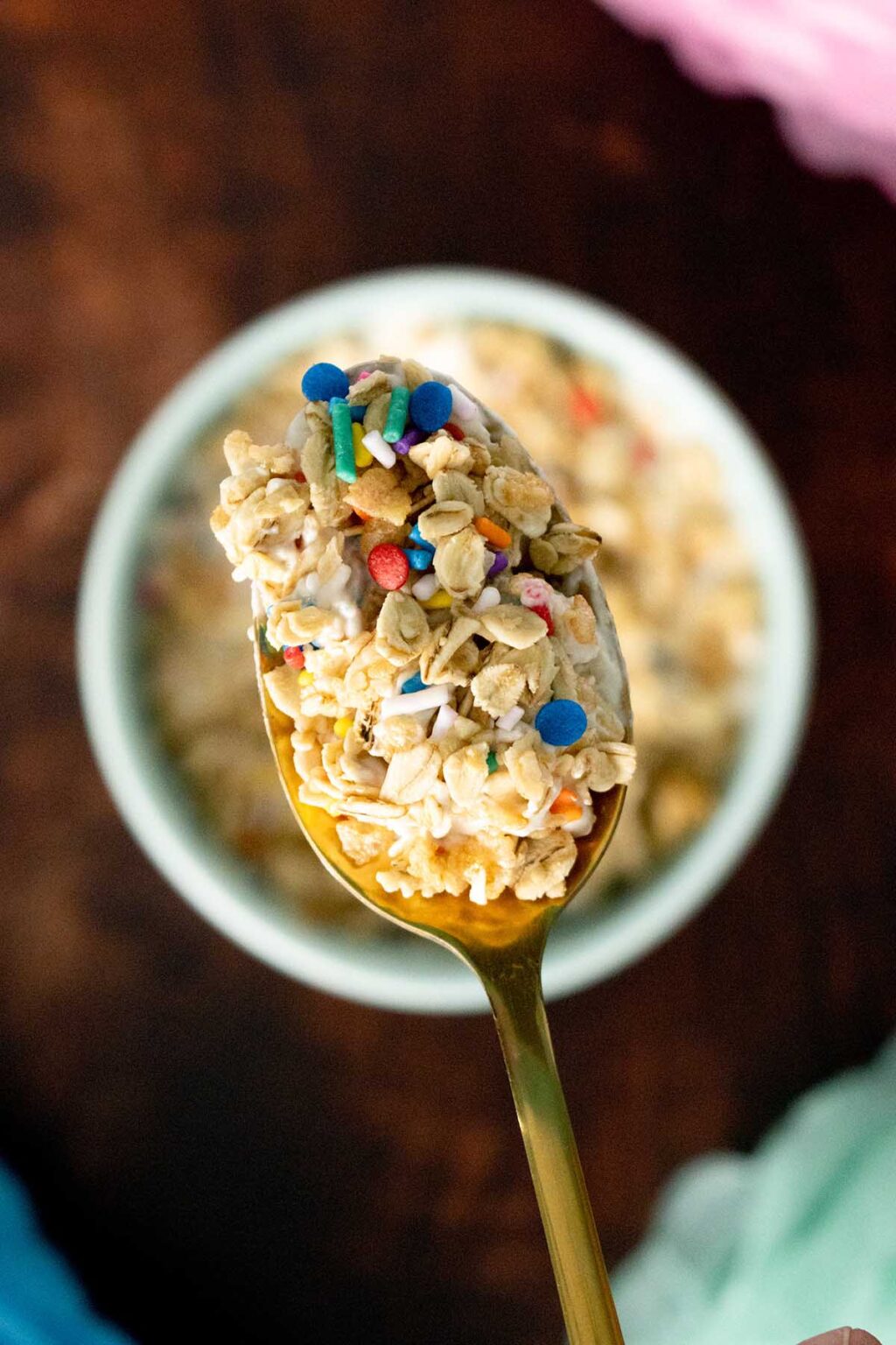 Birthday Cake Granola Recipe (gf, vegan)