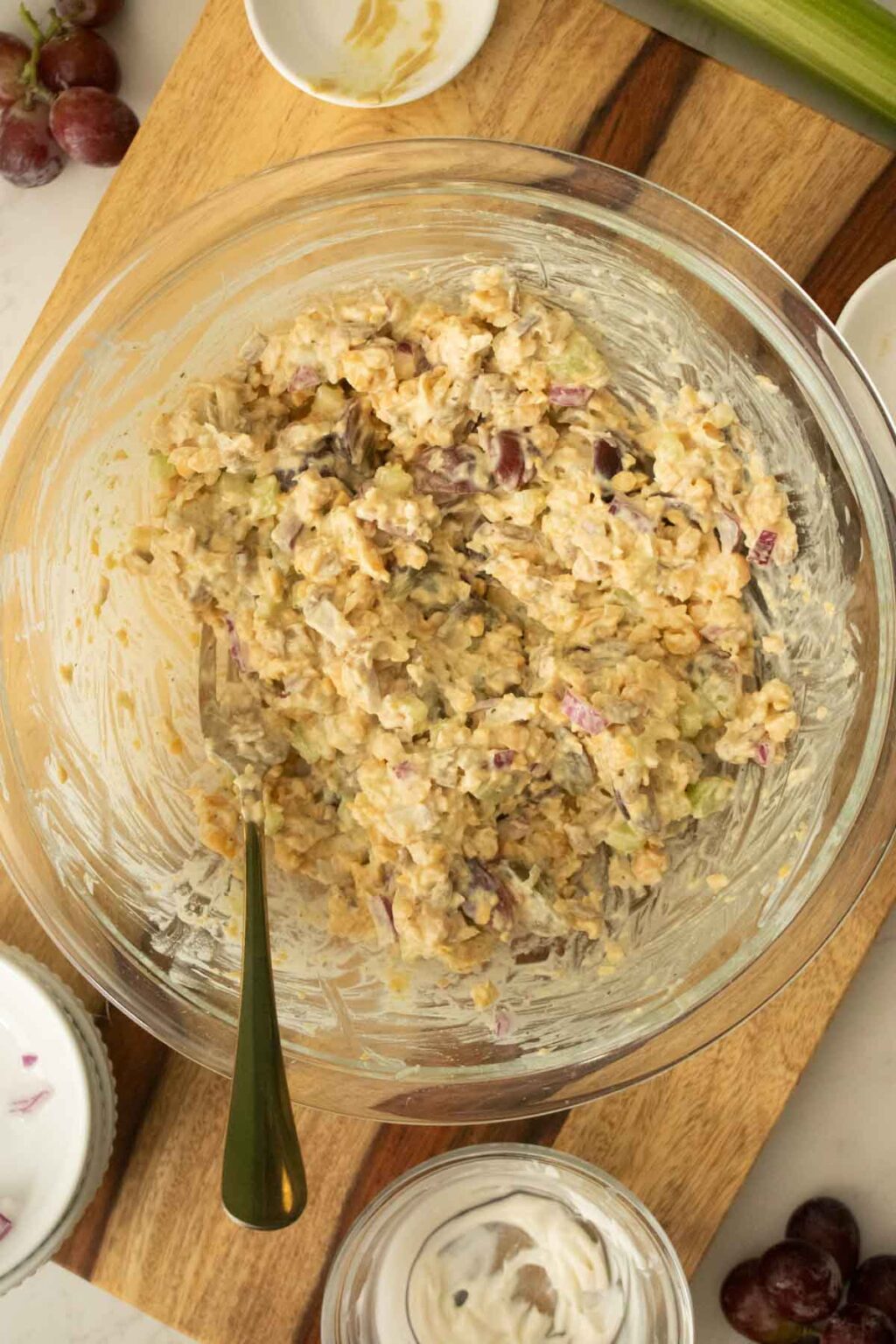 Easy Mashed Chickpea Salad
